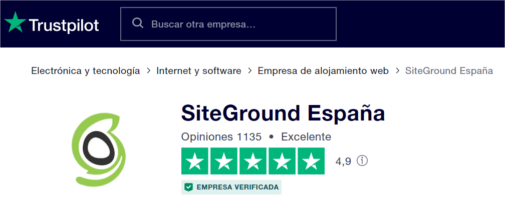 » Web a la velocidad del rayo con SiteGround